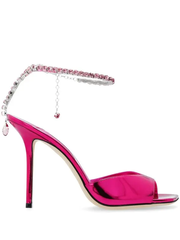 JIMMY CHOO Saeda 100mm Sandals - Pink