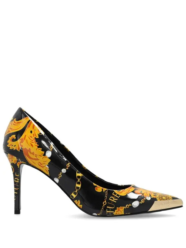 Versace Scarlett Patterned Pumps - Black