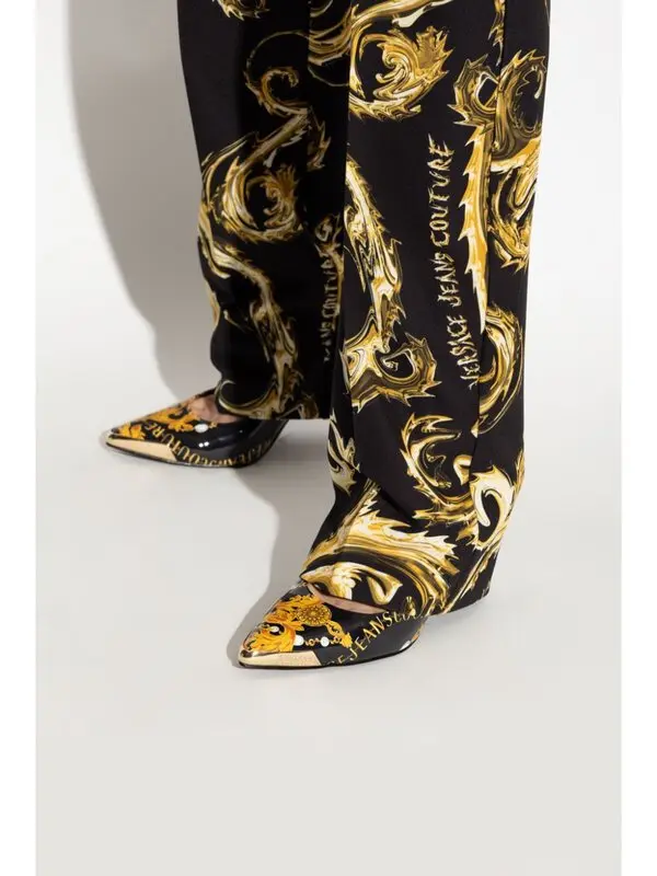 Versace Scarlett Patterned Pumps - Black