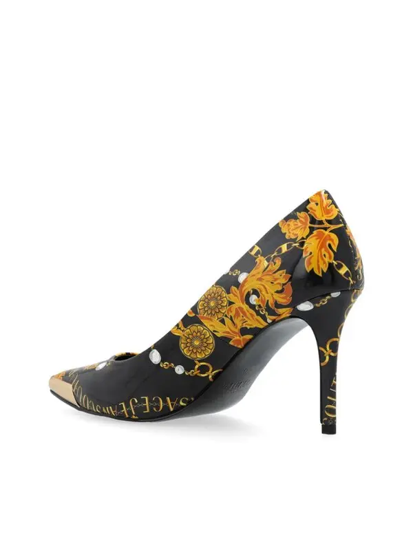 Versace Scarlett Patterned Pumps - Black