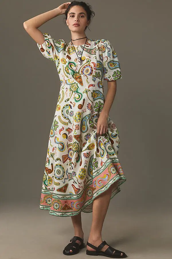 chinese dress ladies SEA MIDI DRESS  ALEMAIS