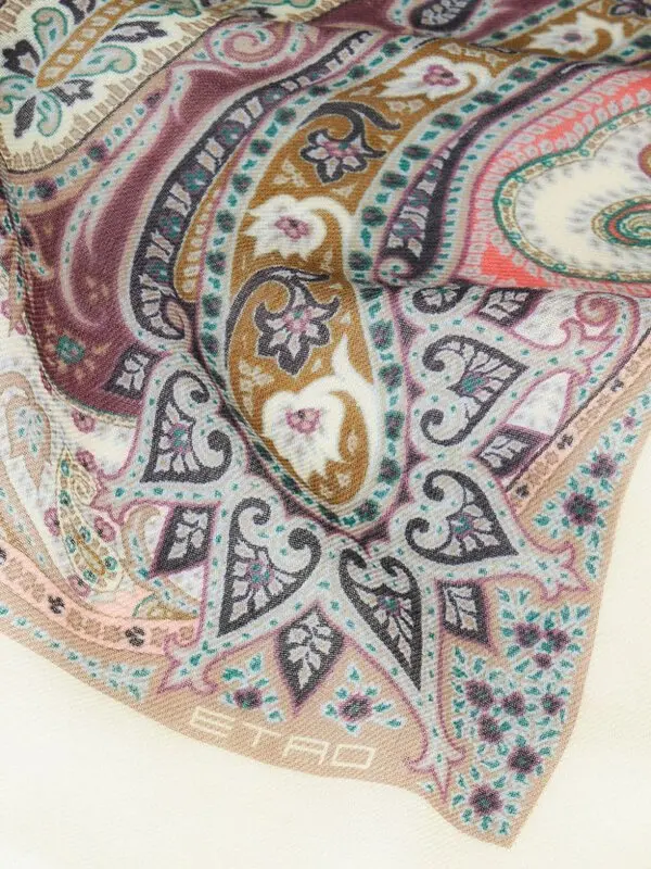 Etro Paisley-print Cashmere Scarf - Neutrals