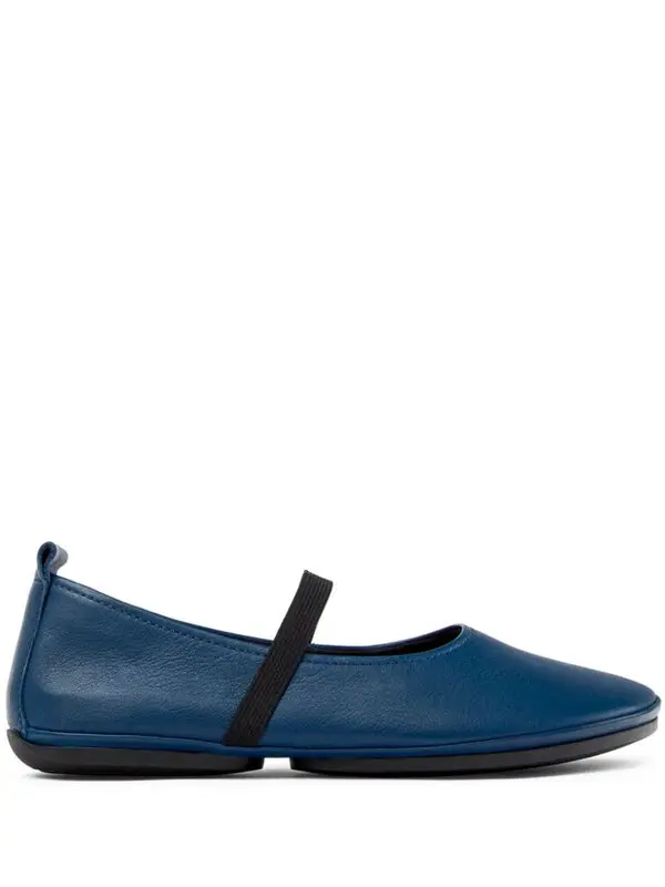 Camper Right Nina Leather Ballerinas - Blue