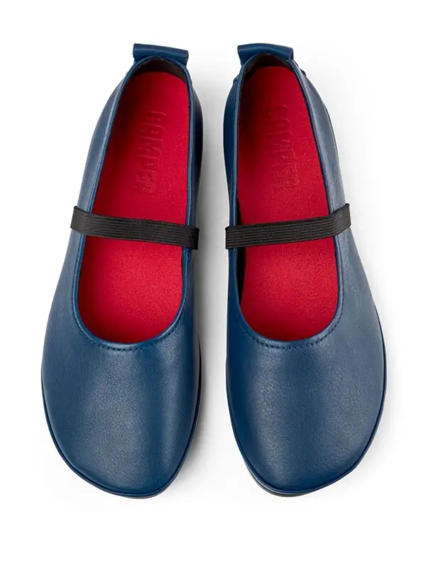 Camper Right Nina Leather Ballerinas - Blue