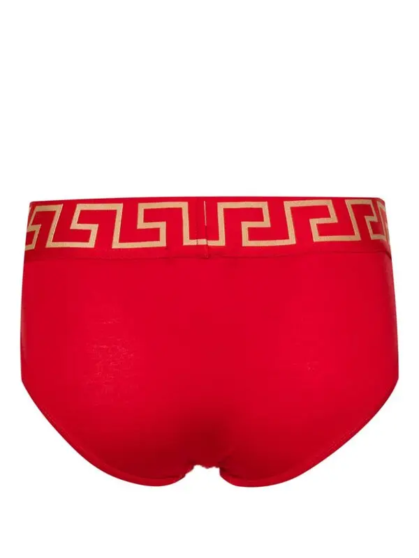 Versace Cotton-jersey Briefs - Red