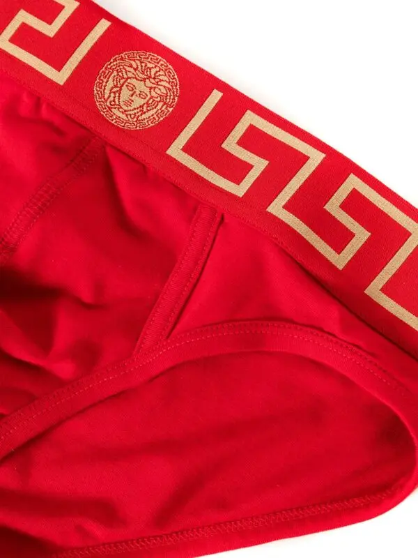 Versace Cotton-jersey Briefs - Red