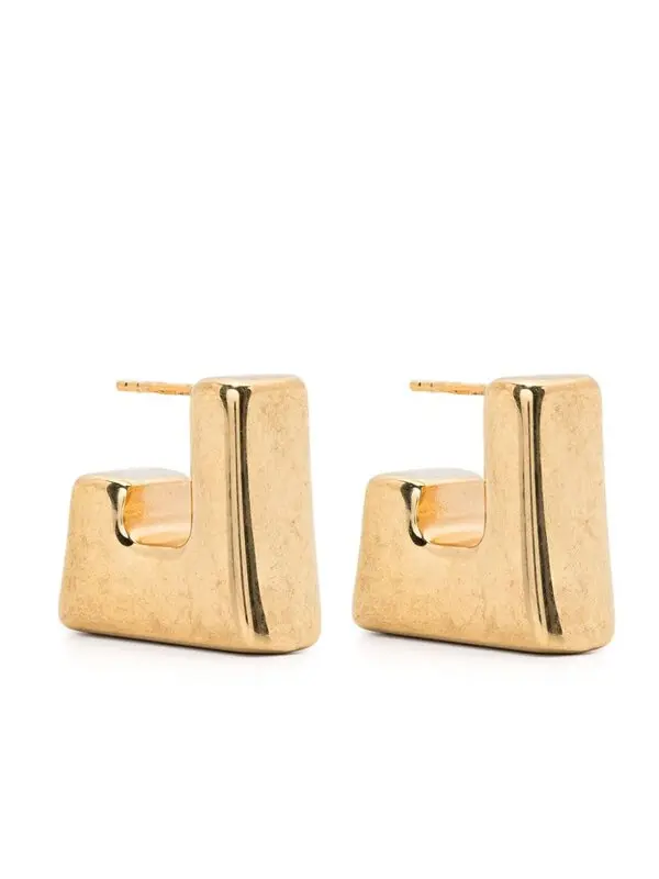 PANCONESI Cubo Polished Earrings - Gold