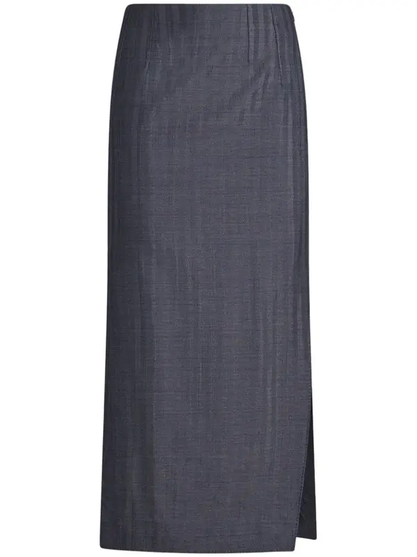 Etro Stripe-jacquard Wool Pencil Skirt