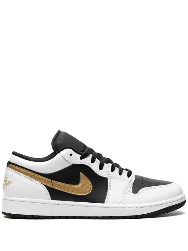 JORDAN Air 1 Low Gold Swoosh Sneakers - White