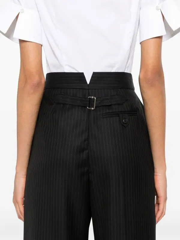 Alexander McQueen Pinstripe Tailored Wool Trousers