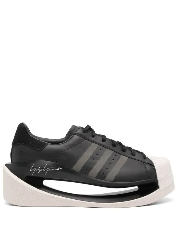 Y3 Gendo Superstar Leather Sneakers - Black