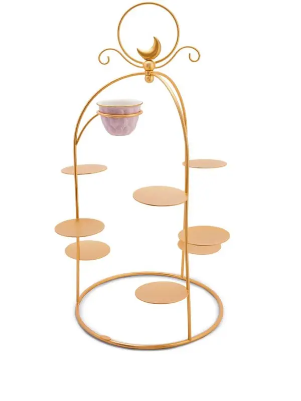 VILLARI Peacock Extravaganza Pastry Stand And Cup