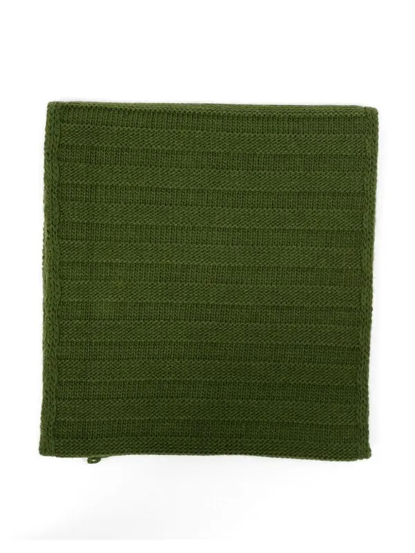 MAISON MARGIELA Logo-print Knitted Scarf - Green