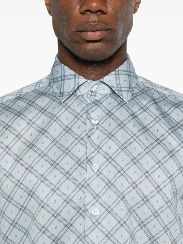 Etro Paisley-print Checked Shirt