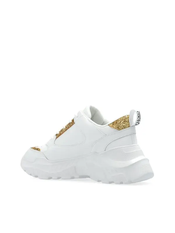Versace Glittered Chunky Sneakers - White