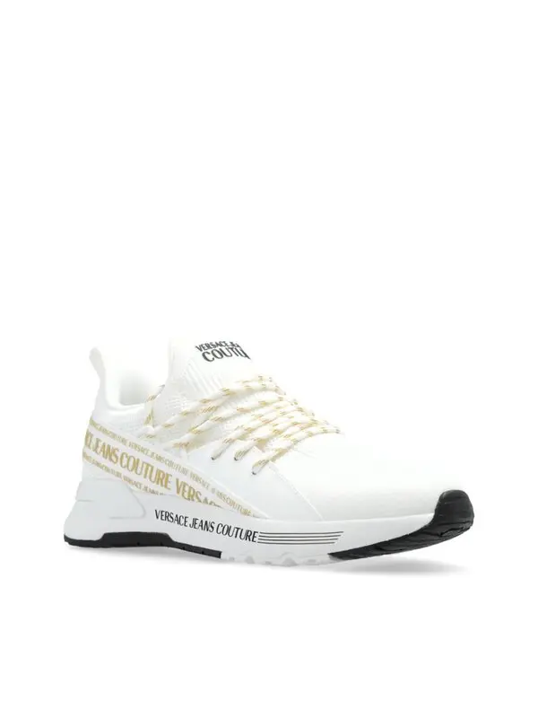 Versace Dynamic Logo-strap Sneakers - White