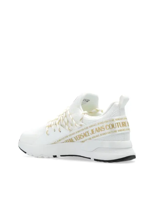Versace Dynamic Logo-strap Sneakers - White