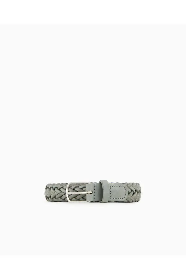 Giorgio Armani Woven Leather Belt - Green