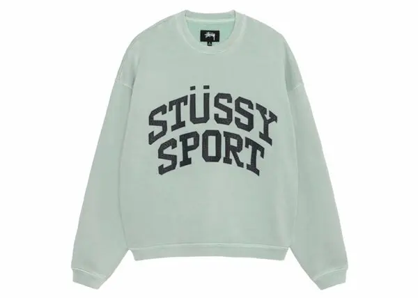 StÜssy Big Crackle Sport Crew - Light Blue