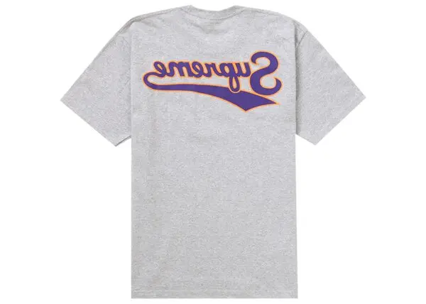 Supreme Backwards Tee Shirt - Heather Grey