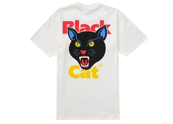 Supreme Black Cat Tee Shirt - White