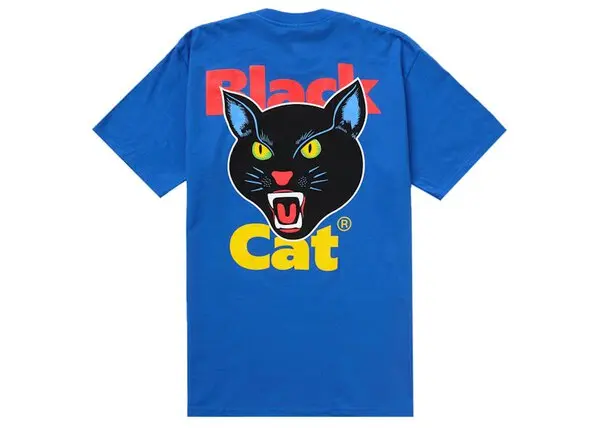 Supreme Black Cat Tee Shirt - Royal