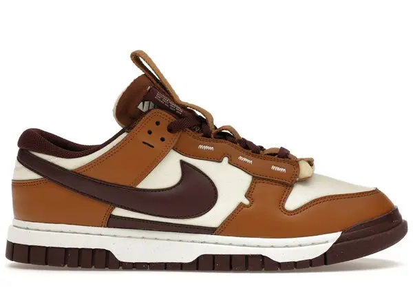 Nike Dunk Low Jumbo Sneakers - Light British Tan/burgundy Crush