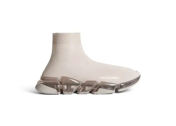 Balenciaga Speed 2.0 Clear Solein - Light Beige/white