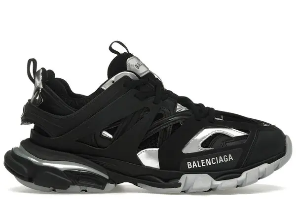 Balenciaga Trackin Sneakers - Black/silver