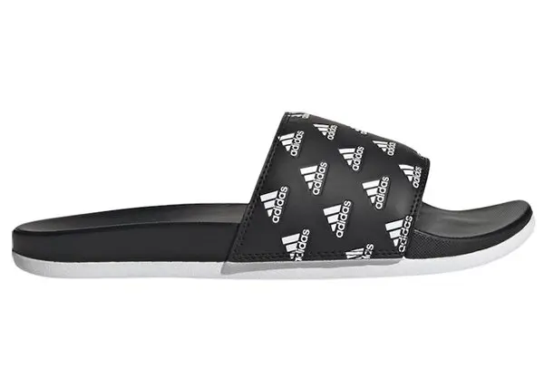 Adidas Adilette Comfort Slides Print - Core Black/cloud White