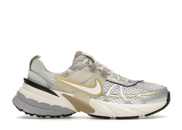 Nike V2k Run Sneakers - White/khaki/metallic Silver