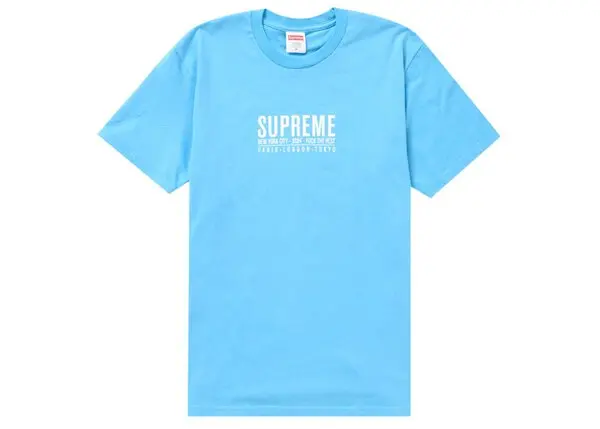 Supreme Paris Tee Shirt - Bright Blue