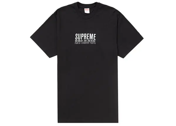 Supreme Paris Tee Shirt - Black