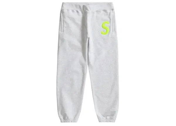 Supreme S Logo Sweatpant - Ash Grey