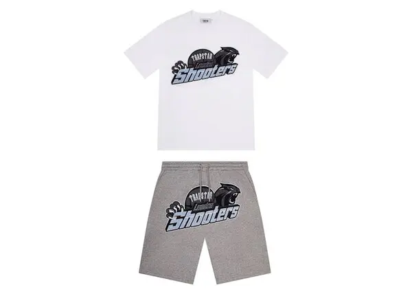 Trapstar Shooters Short Set - White/light Blue