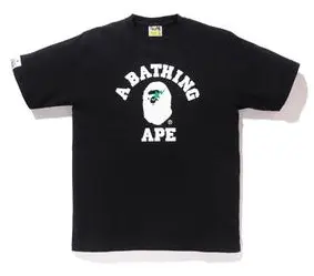 A BATHING APE X Heineken 100 College Logo Tee Shirt - Black