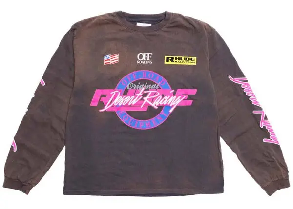 Rhude Desert Racing Long Sleeve Tee Shirt