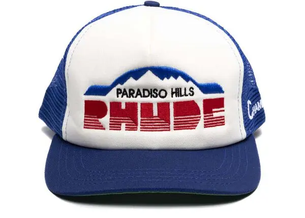 Rhude Paradiso Hills Trucker Hat - Indigo