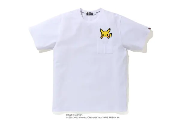 A BATHING APE X Pokemon Pikachu Pocket Tee Shirt