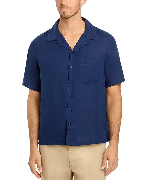 Onia Vacation Button Down Camp Shirt - Deep Navy