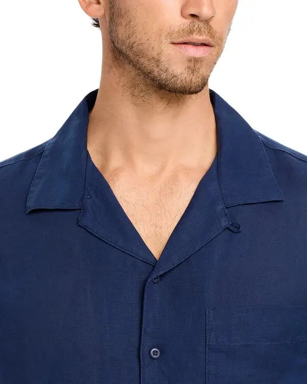 Onia Vacation Button Down Camp Shirt - Deep Navy