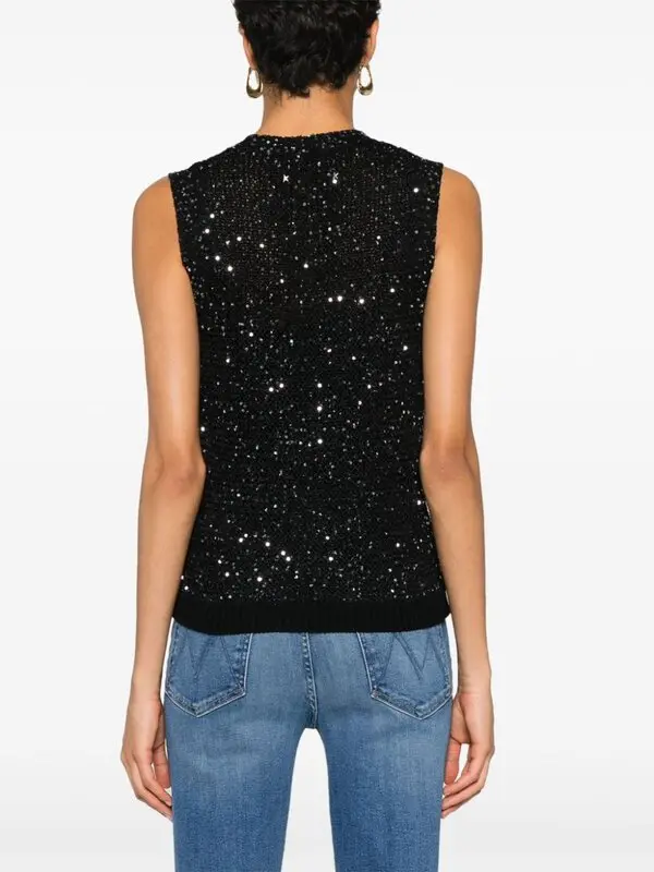 GOLDEN GOOSE Sequin-embellished Top - Black