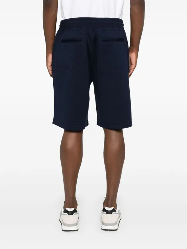 Brunello Cucinelli Drawstring Waist Jersey Track Shorts - Blue