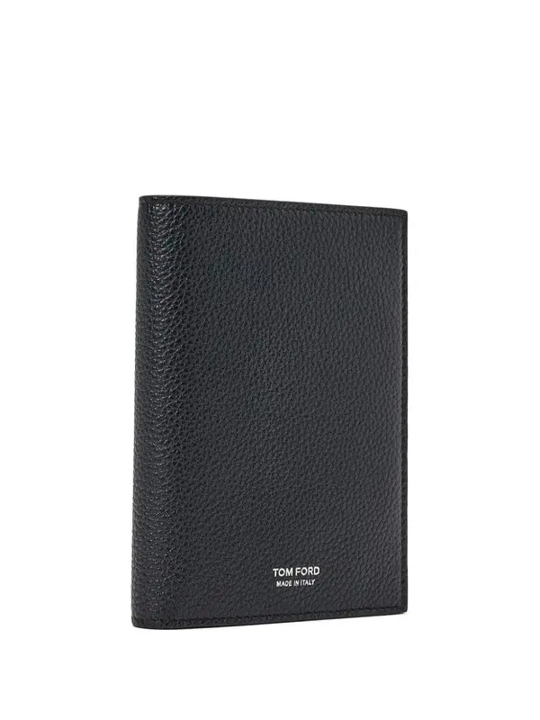 TOM FORD Logo-lettering Bi-fold Leather Cardholder - Black