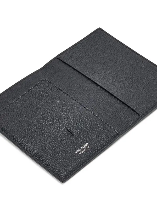 TOM FORD Logo-lettering Bi-fold Leather Cardholder - Black