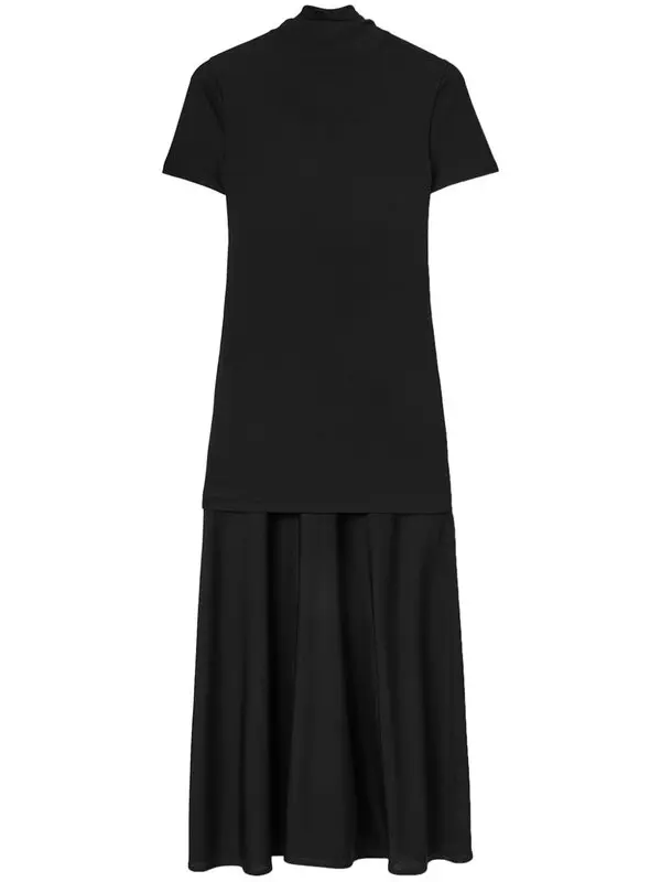 JIL SANDER Layered-design Midi Dress - Black