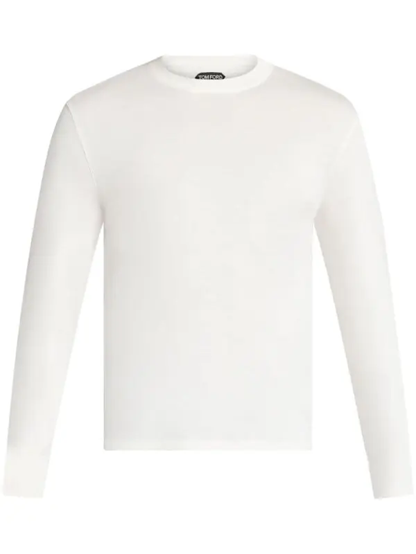 TOM FORD Knitted Long-sleeve Shirt - White