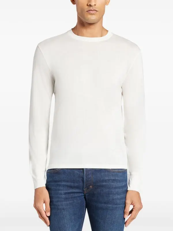 TOM FORD Knitted Long-sleeve Shirt - White