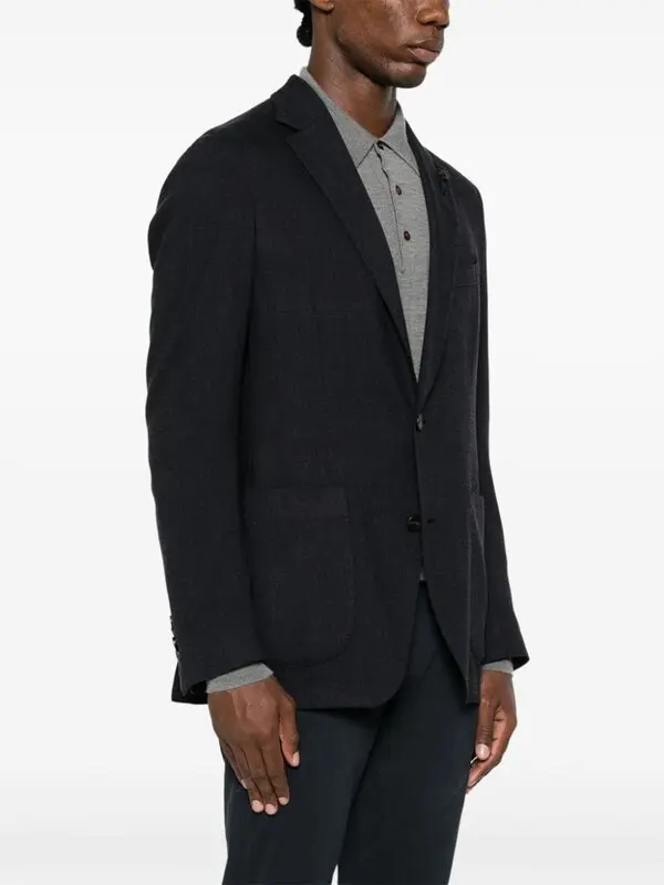 LARDINI Brooch-detail Single-breasted Blazer