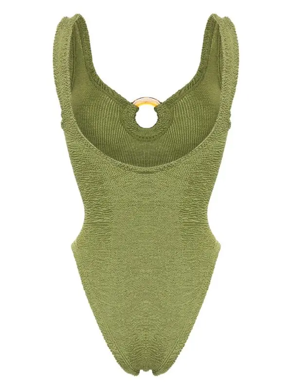 Hunza G Celine Seersucker Swimsuit - Green